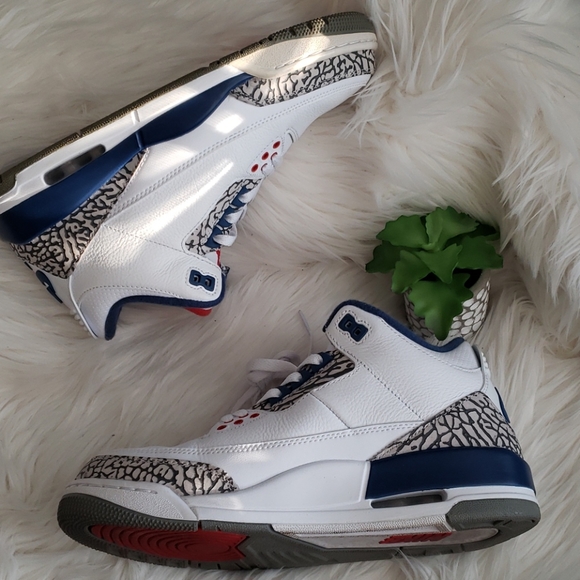 Jordan | Shoes | Jordan Retro 3 Cement True Blue White Sneakers | Poshmark